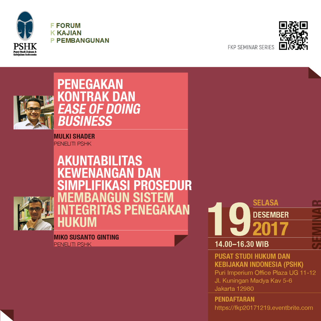 Seri Seminar Forum Kajian Pembangunan (FKP) dan PSHK - pshk.or.id